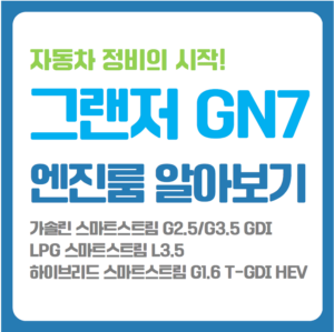 [자동차 정비] 디 올뉴 그랜저 GN7 엔진룸 알아보기 (가솔린, LPG, HEV)